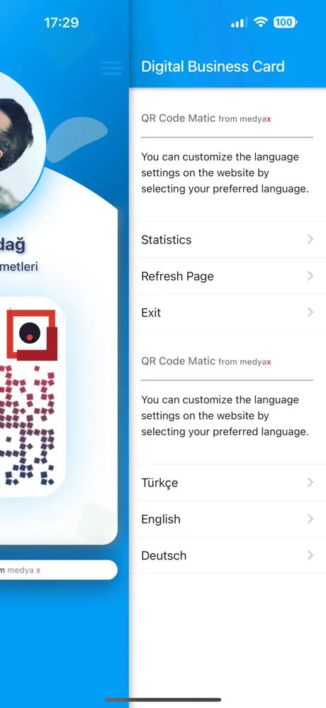 Dynamic QR Code Digital Business Card